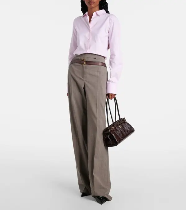 Prada Bonnie Medium Leather Shoulder Bag - Brown
