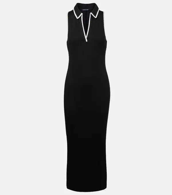 Veronica Beard Darien Cotton-blend Polo Dress - Black