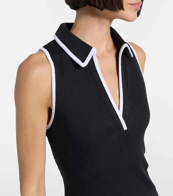 Veronica Beard Darien Cotton-blend Polo Dress - Black