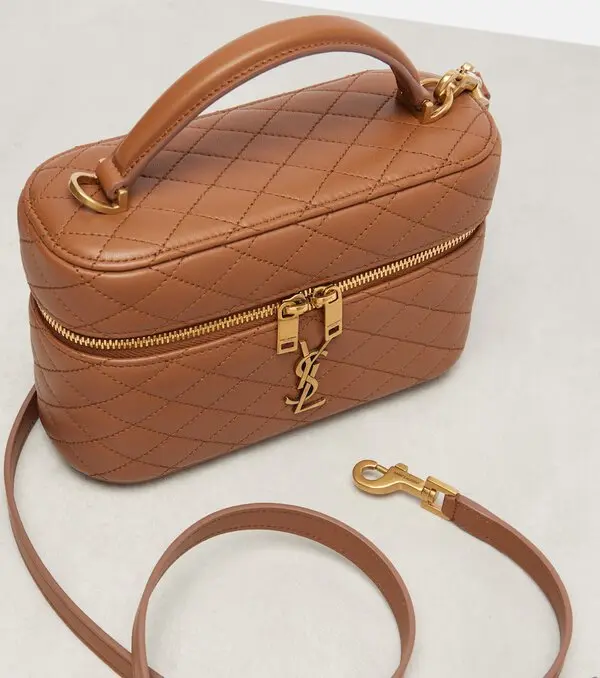 Saint Laurent Gaby Leather Vanity Bag
