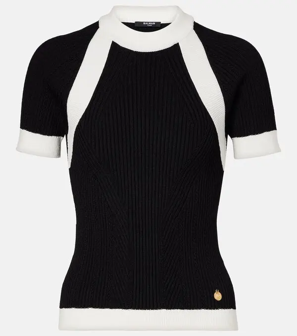 Balmain Ribbed-knit Top
