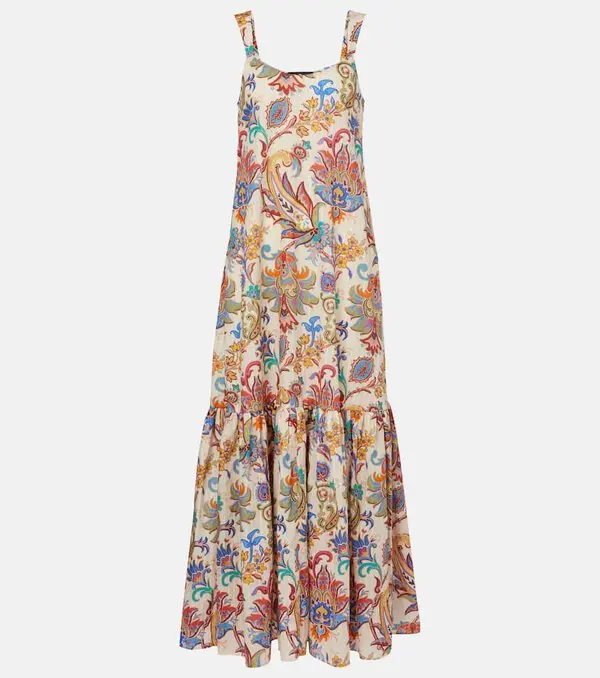 Etro Paisley Cotton Maxi Dress - Multicoloured