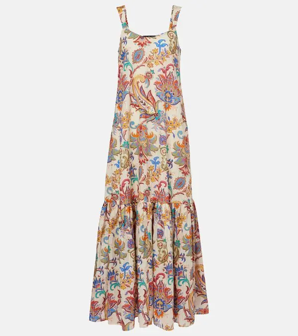 Etro Paisley Cotton Maxi Dress - Multicoloured