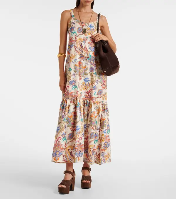 Etro Paisley Cotton Maxi Dress - Multicoloured