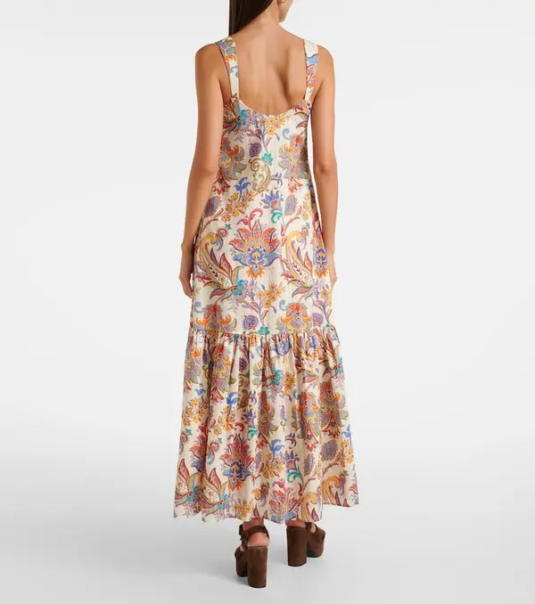 Etro Paisley Cotton Maxi Dress - Multicoloured