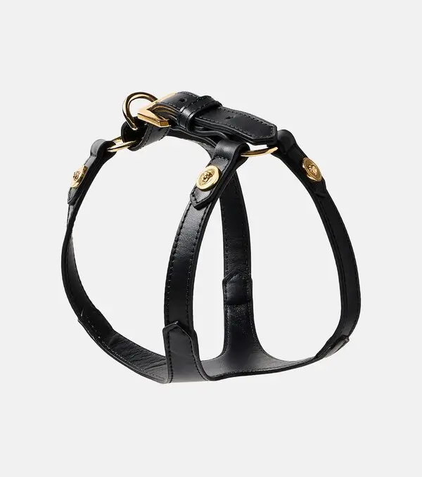 Versace Leather Dog Harness - Black