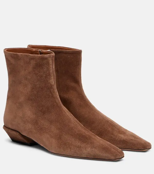 Paris Texas Bettina 25 Suede Ankle Boots - Brown