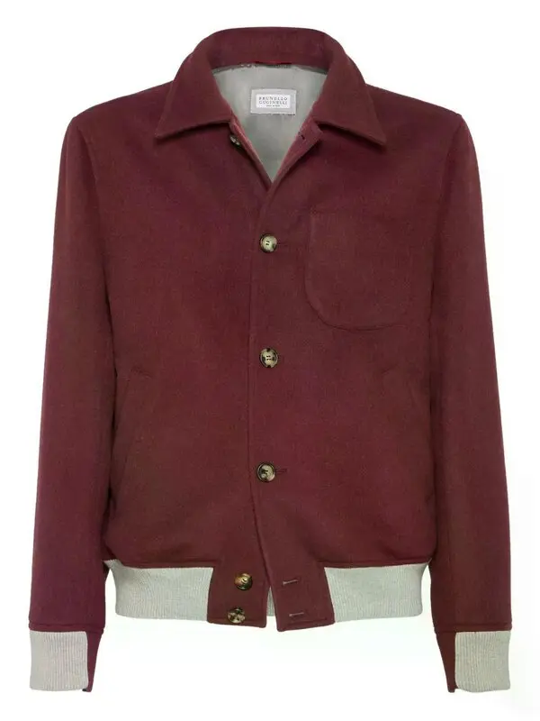 Brunello Cucinelli Button-up Wool-blend Jacket - Red