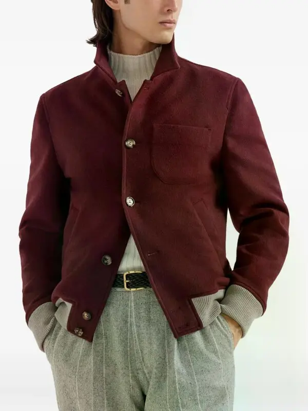 Brunello Cucinelli Button-up Wool-blend Jacket - Red