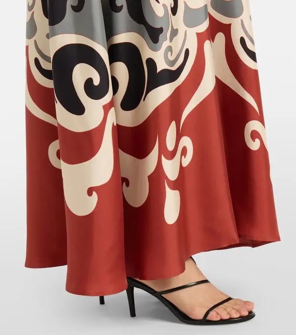 La DoubleJ Phoenix Placée Silk Twill Maxi Dress - Multicoloured