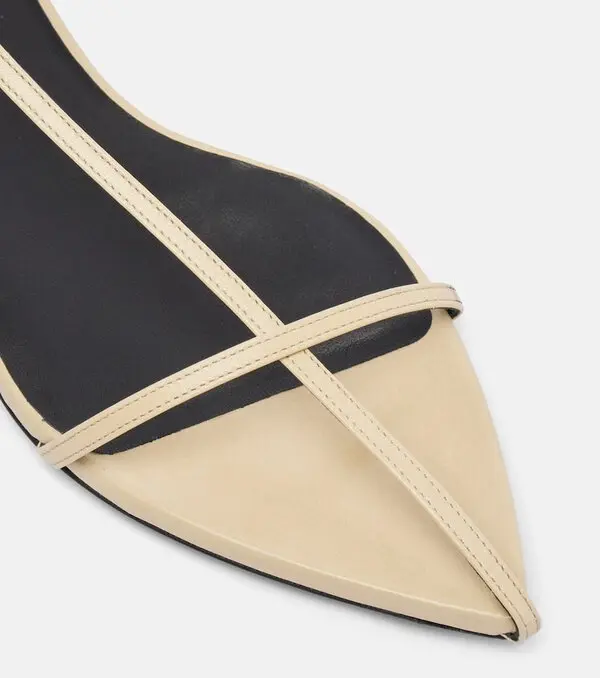 JIL SANDER Leather Pointed Toe Sandals
