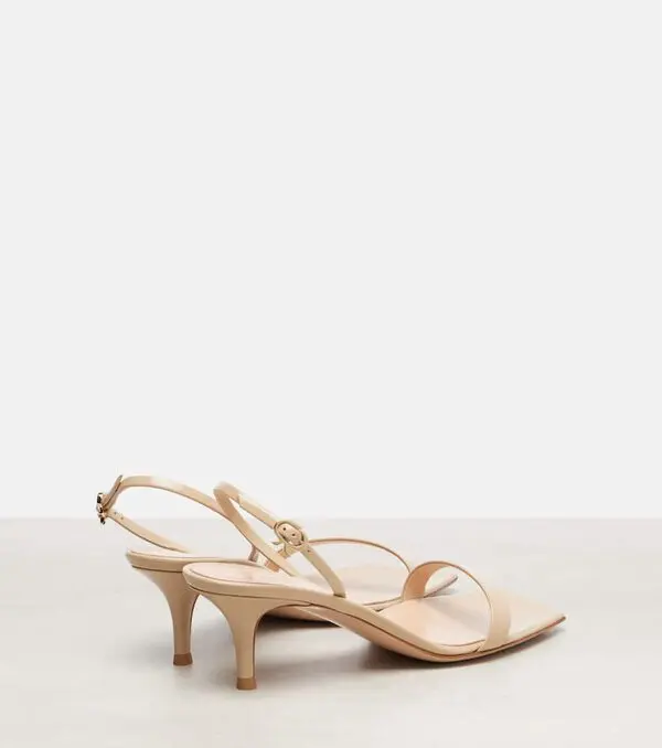 GIANVITO ROSSI Ribbon Patent Leather Sandals