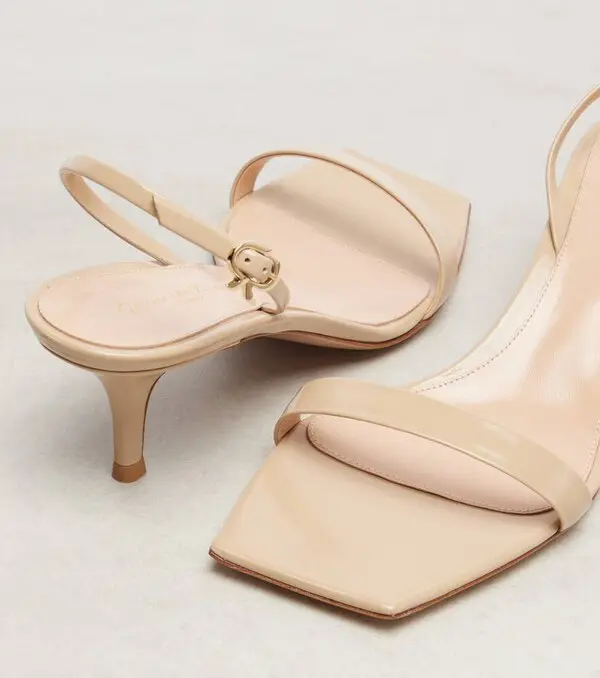 GIANVITO ROSSI Ribbon Patent Leather Sandals