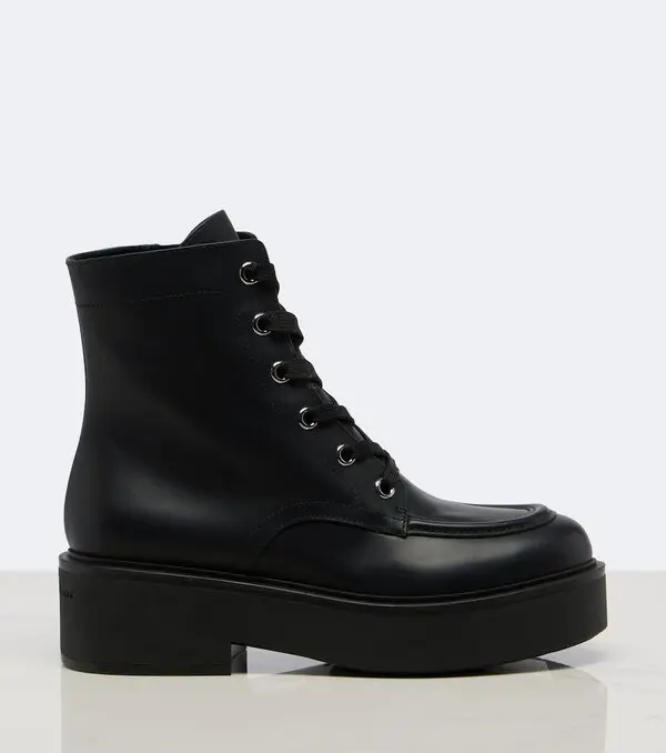 GIANVITO ROSSI Calf Leather Lace-up Boots