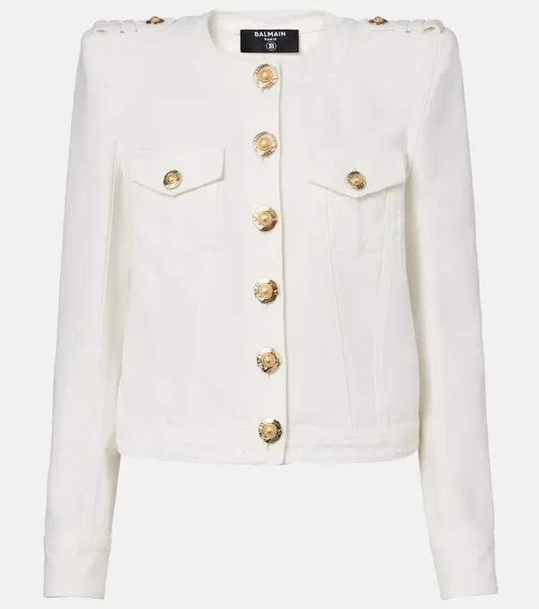 Balmain Cotton Canvas Jacket - White