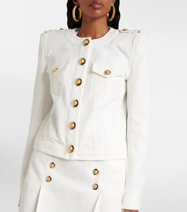 Balmain Cotton Canvas Jacket - White