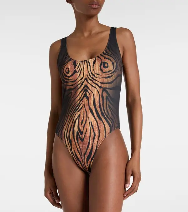 JEAN PAUL GAULTIER Trompe L’oeil One Piece Swimsuit - Multicoloured
