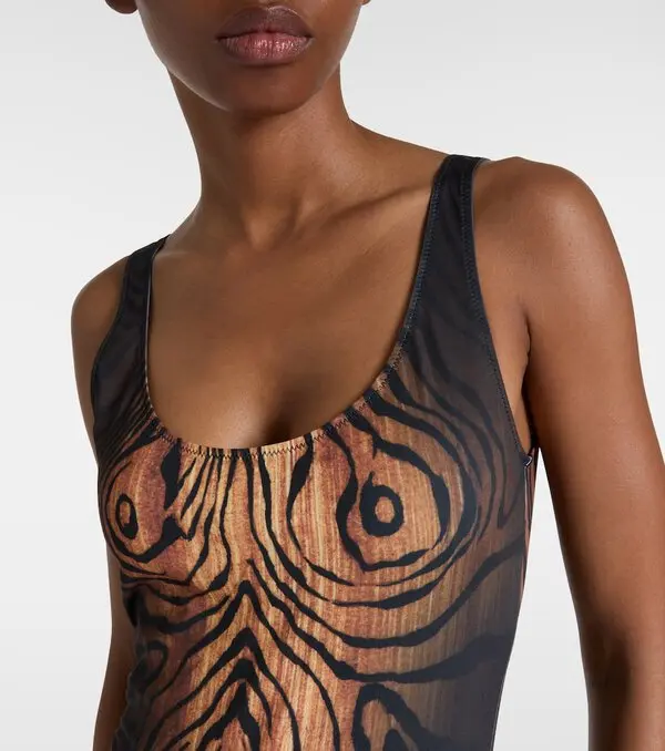 JEAN PAUL GAULTIER Trompe L’oeil One Piece Swimsuit - Multicoloured