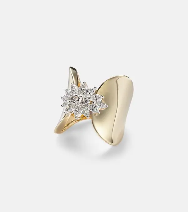 Yeprem 18kt White And Yellow Diamond Ring - Gold