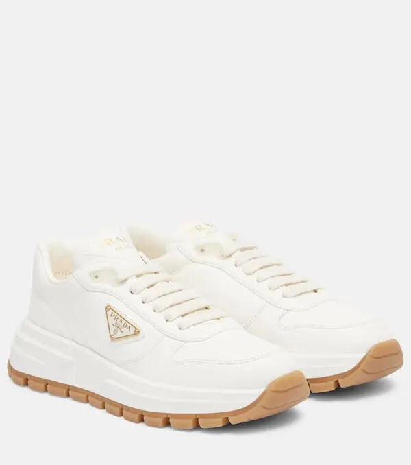 Prada Leather Sneakers - White