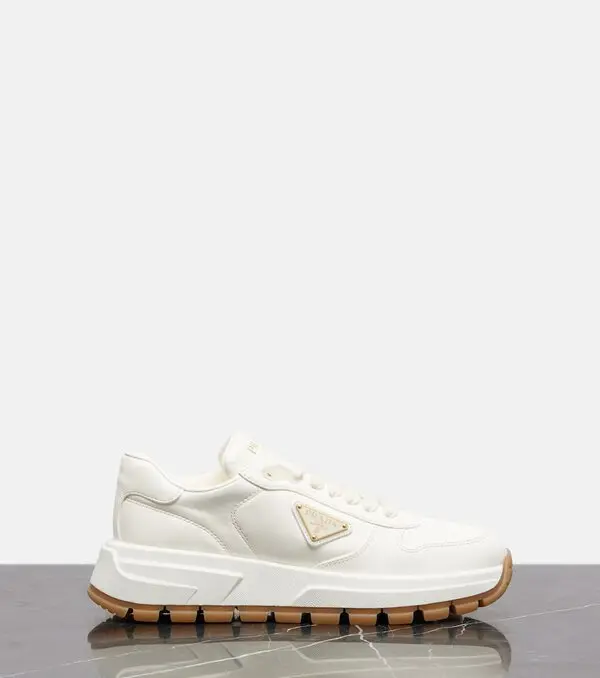 Prada Leather Sneakers - White
