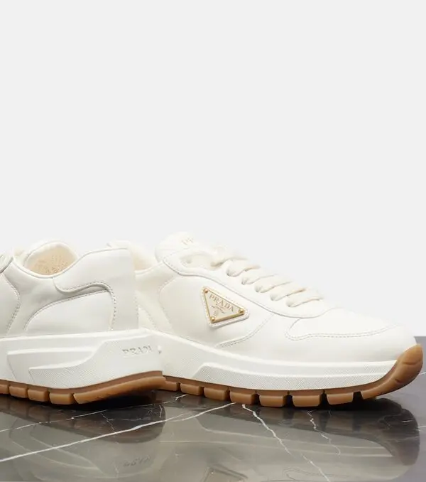Prada Leather Sneakers - White