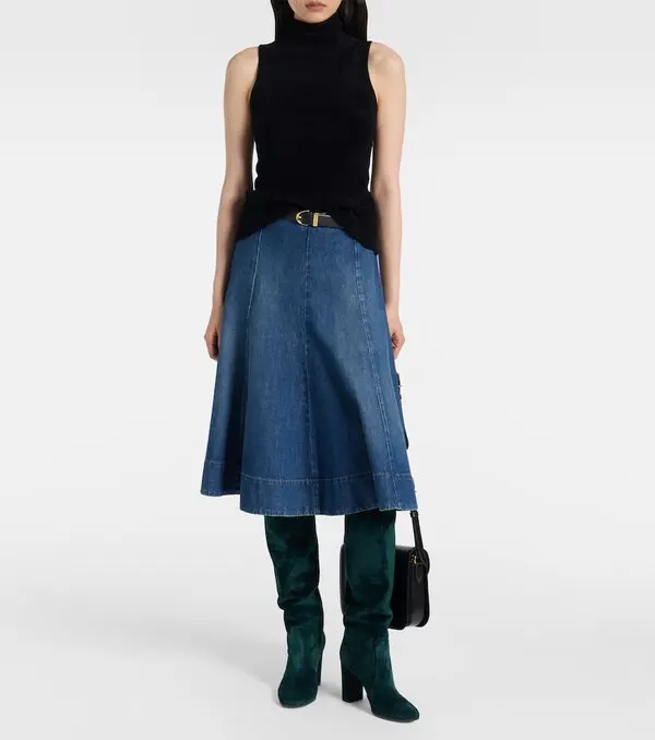 GIANVITO ROSSI Suede Over-the-knee Boots - Green