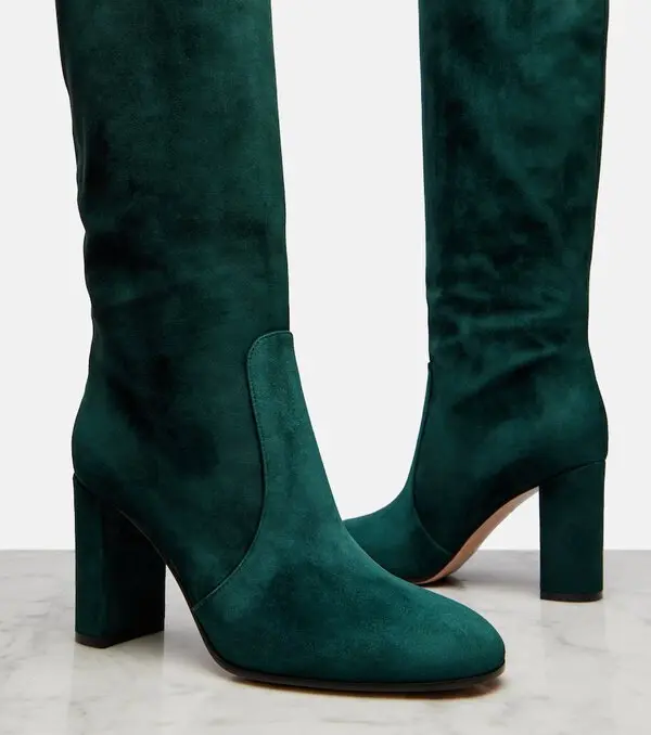GIANVITO ROSSI Suede Over-the-knee Boots - Green