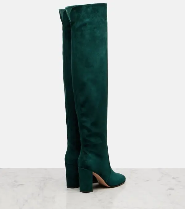GIANVITO ROSSI Suede Over-the-knee Boots - Green