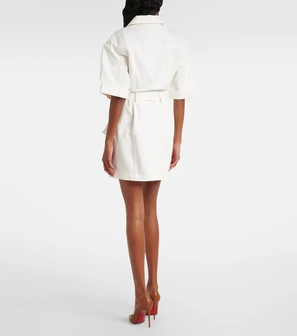 Balmain Cotton Canvas Shirt Dress - White