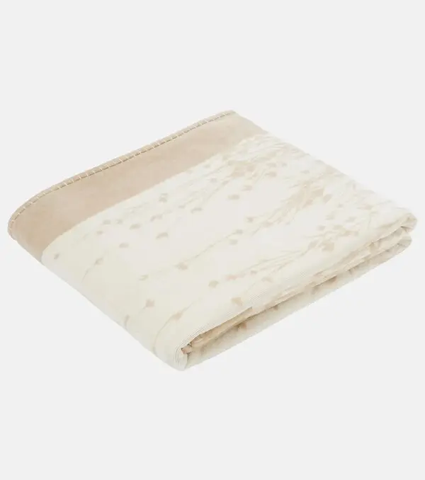 Loro Piana Campo Di Lino Printed Cotton Beach Towel - Beige