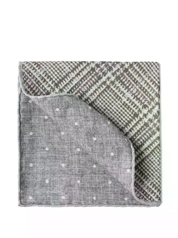 Brunello Cucinelli Silk Pocket Square - Grey