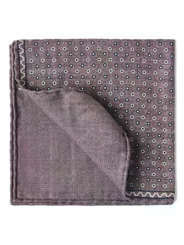 Brunello Cucinelli Silk Pocket Square - Purple