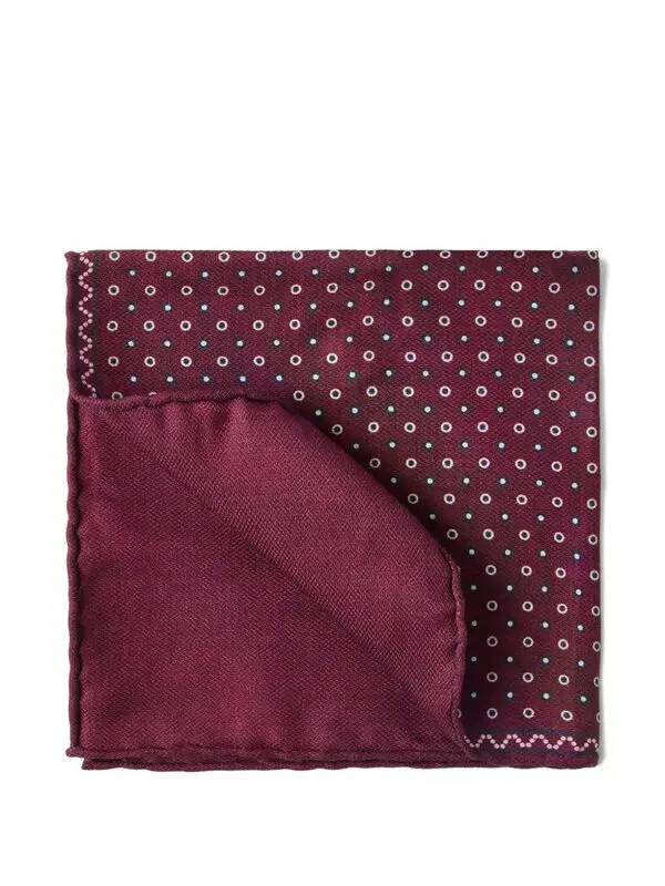 Brunello Cucinelli Silk Pocket Square - Red