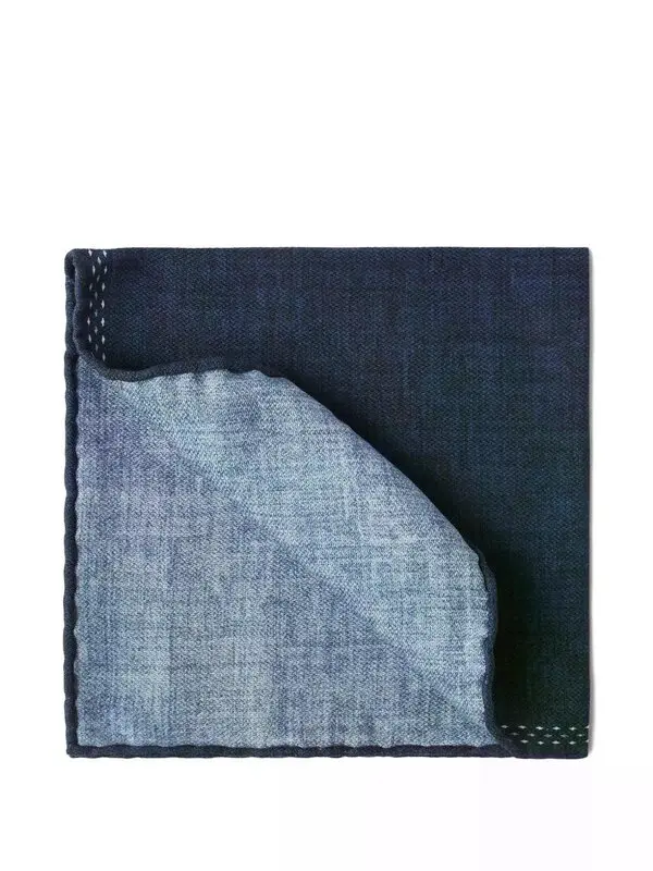 Brunello Cucinelli Dual-tone Pocket Square - Blue