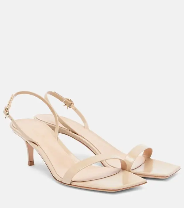 GIANVITO ROSSI Ribbon Patent Leather Sandals