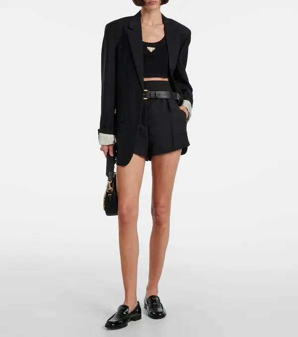Prada Logo Cotton Crop Top