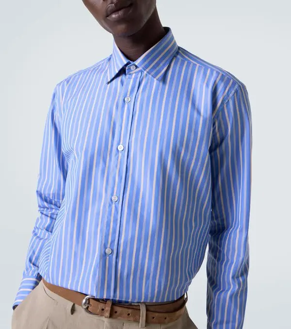Charvet Striped Cotton Poplin Shirt