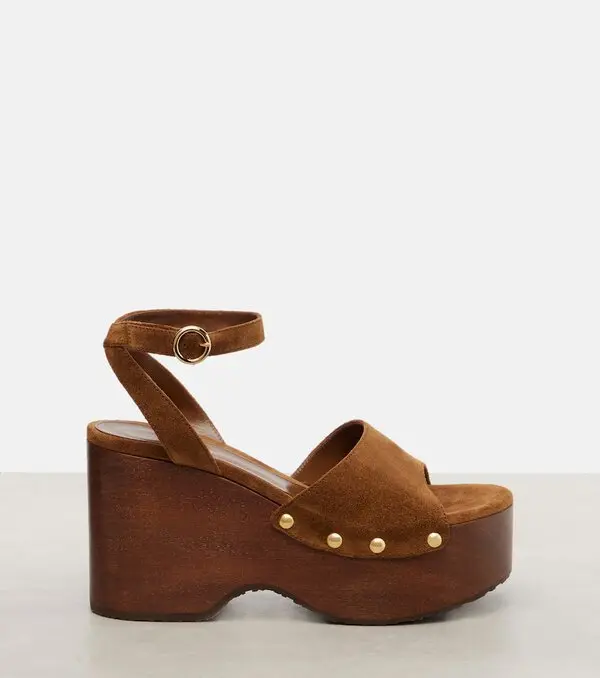 GIANVITO ROSSI Suede Platform Sandals