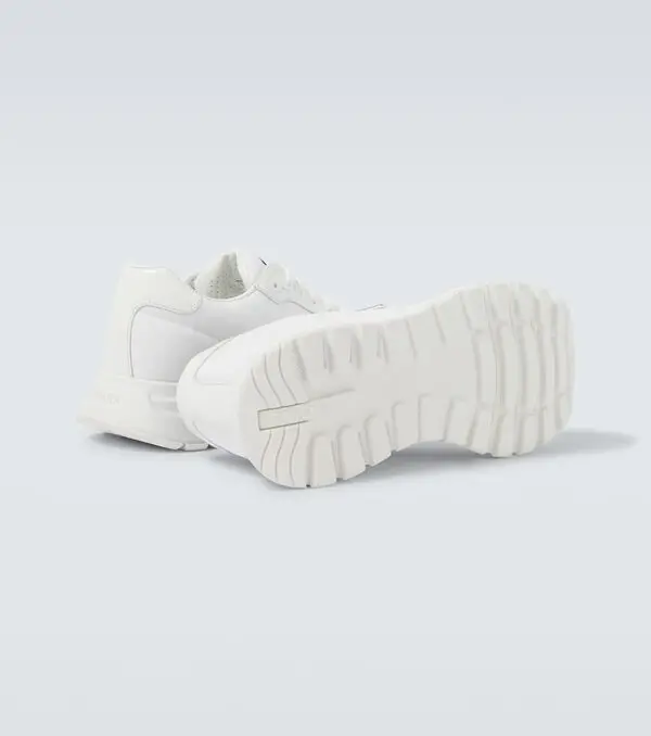 Prada Re-nylon And Leather Sneakers - White
