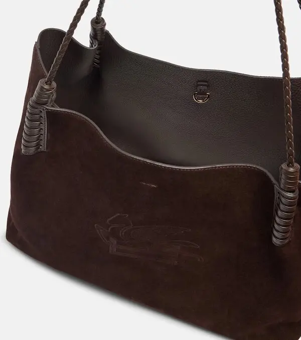 Etro Libra Medium Suede Tote Bag