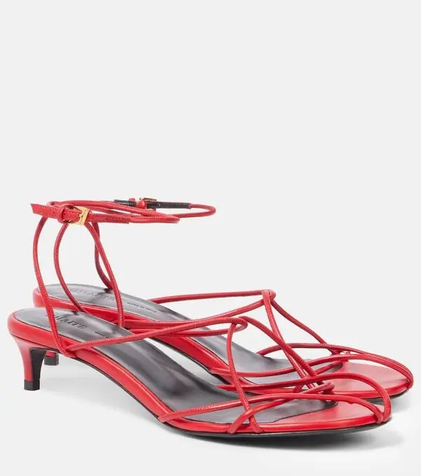 Khaite Loulou 35 Leather Slingback Sandals