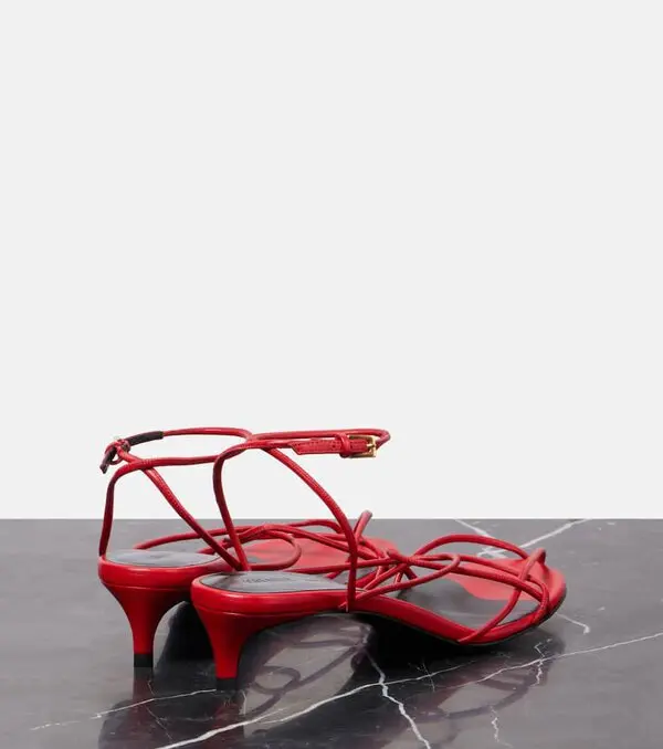 Khaite Loulou 35 Leather Slingback Sandals