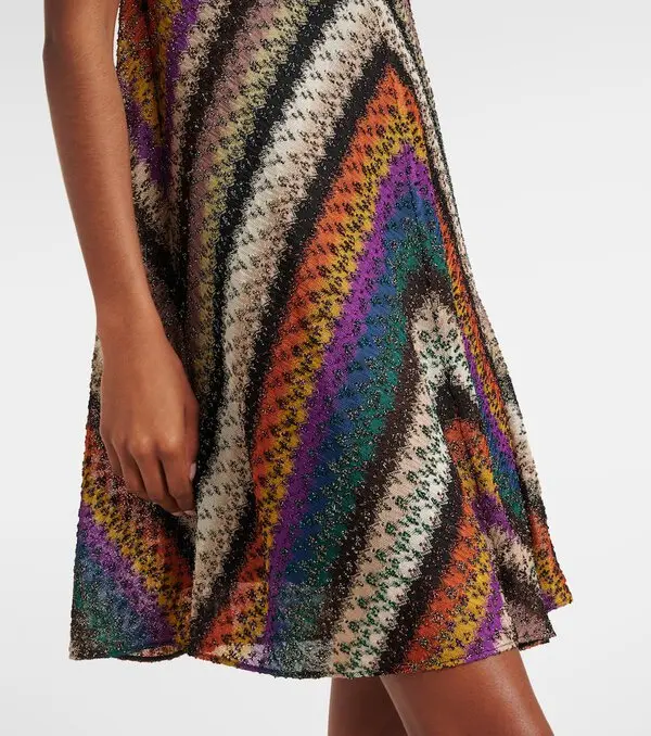 Missoni Zigzag Knitted Lame Minidress