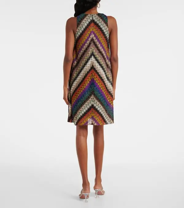 Missoni Zigzag Knitted Lame Minidress