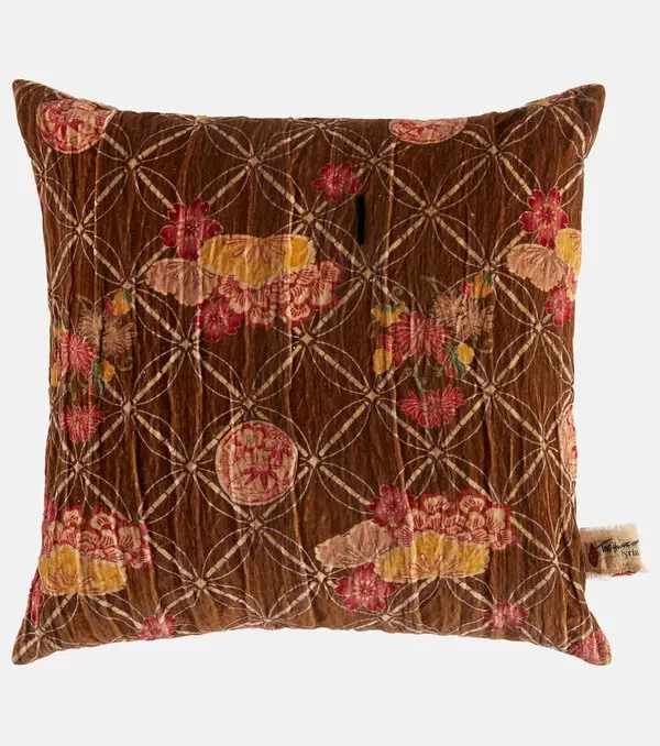 THE HOUSE OF LYRIA Sainfoin Floral Cotton Cushion - Multicoloured
