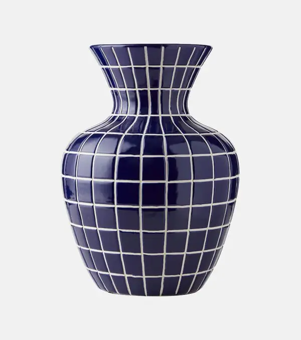 POLSPOTTEN Hamam Small Ceramic Vase - Blue