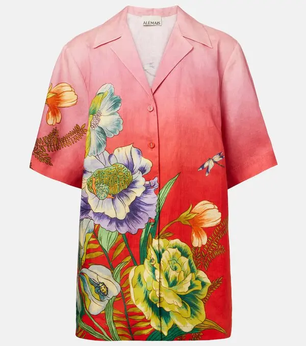 ALEMAIS Inez Floral Linen Shirt - Multicoloured