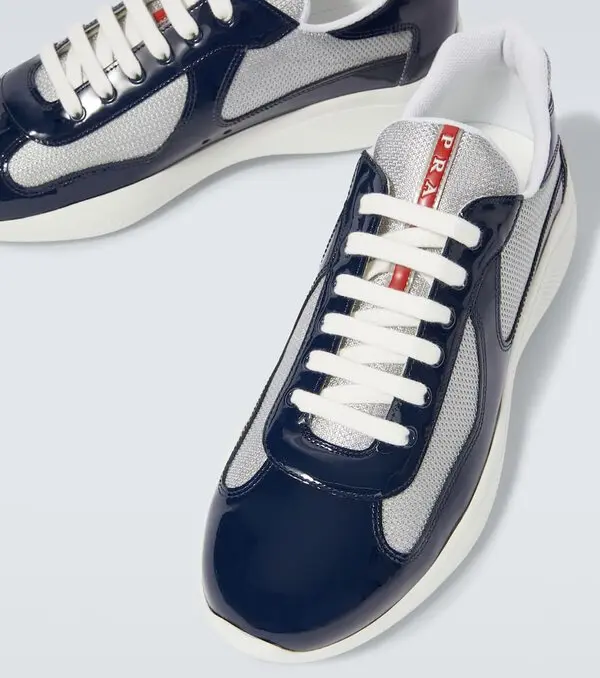 Prada Patent Leather Sneakers - Blue