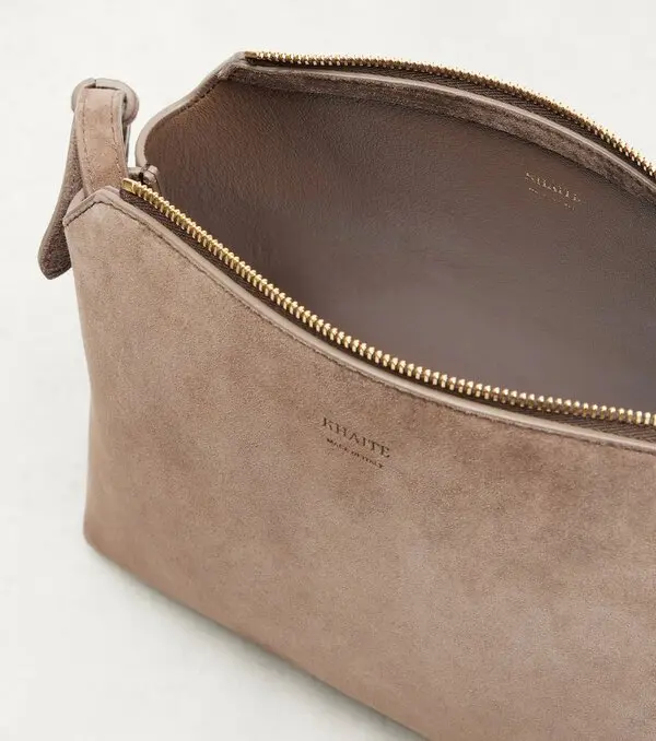 Khaite Lina Suede Crossbody Bag - Brown